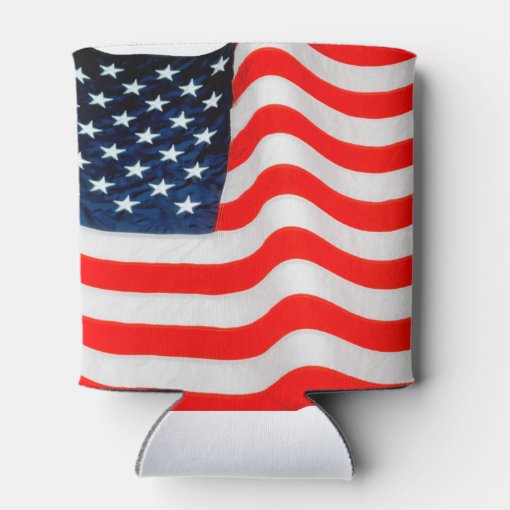 American Flag Can Cooler | Zazzle