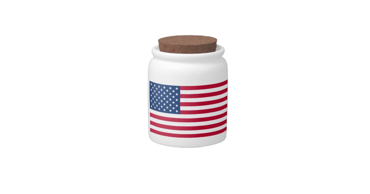 American Flag Candy Jar | Zazzle