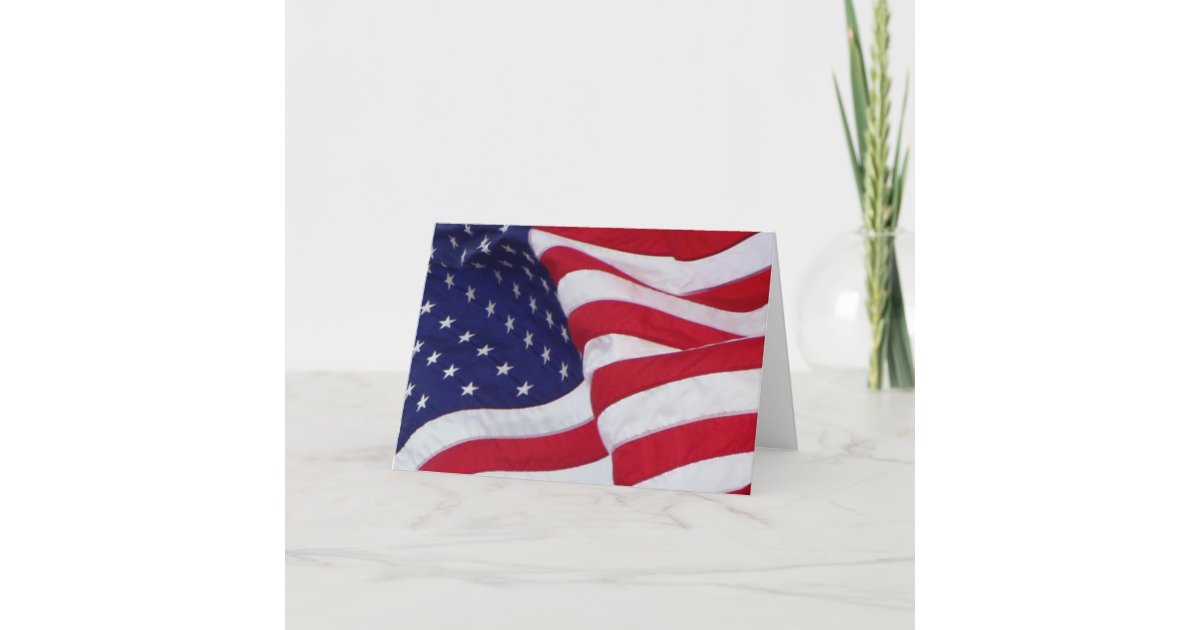American Flag Card | Zazzle