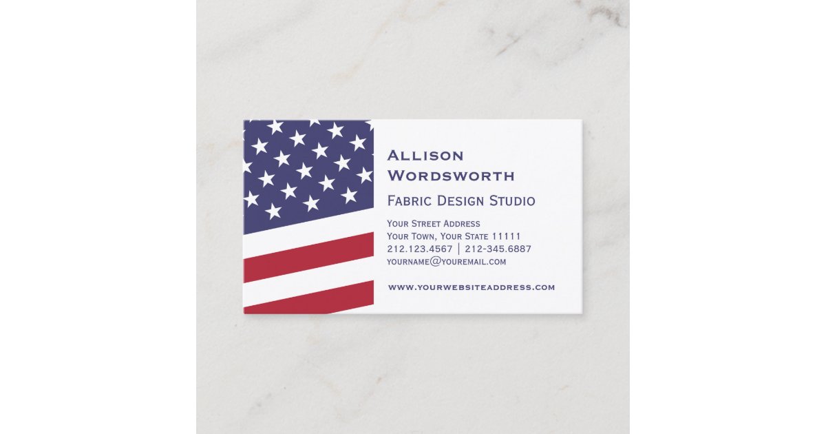 American Flag - Celebrate the USA Business Card | Zazzle