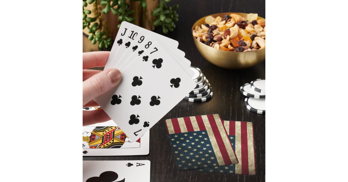 American Flag Classic Playing Cards | Zazzle