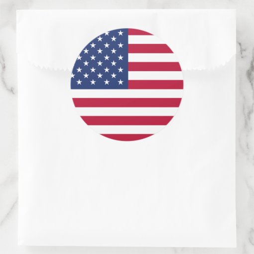 American Flag Classic Round Sticker | Zazzle