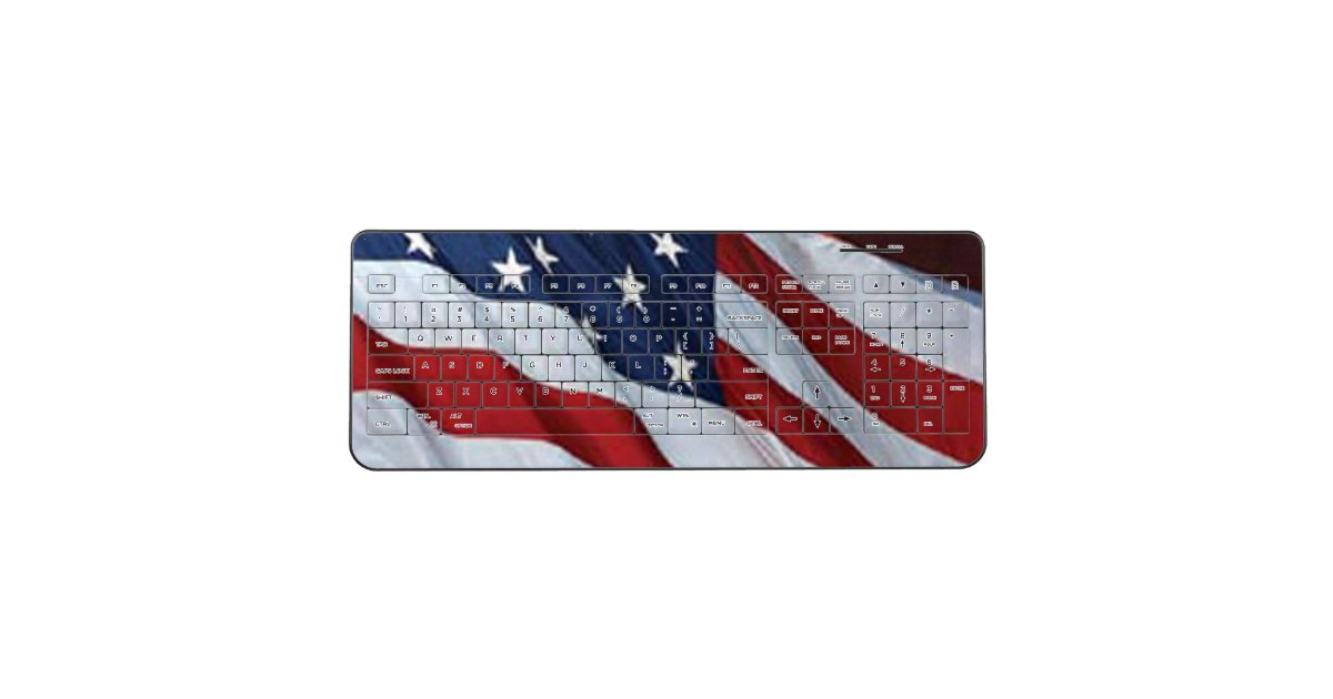 American Flag Computer Keyboard | Zazzle