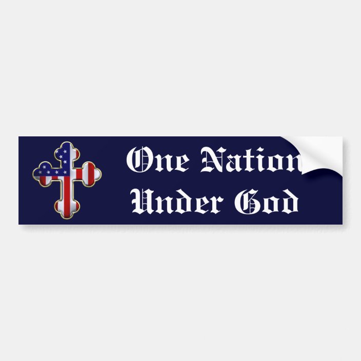 American Flag Cross2 Bumper Sticker | Zazzle.com