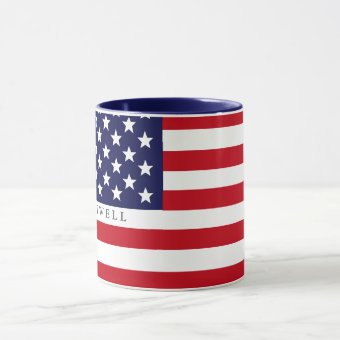 American Flag Custom Mug | Zazzle