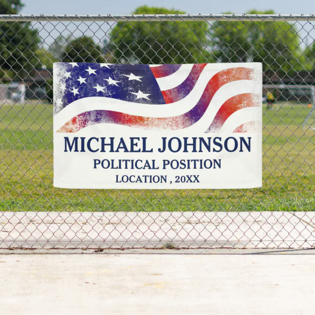 American Flag Custom Political Campaign Election Banner | Zazzle