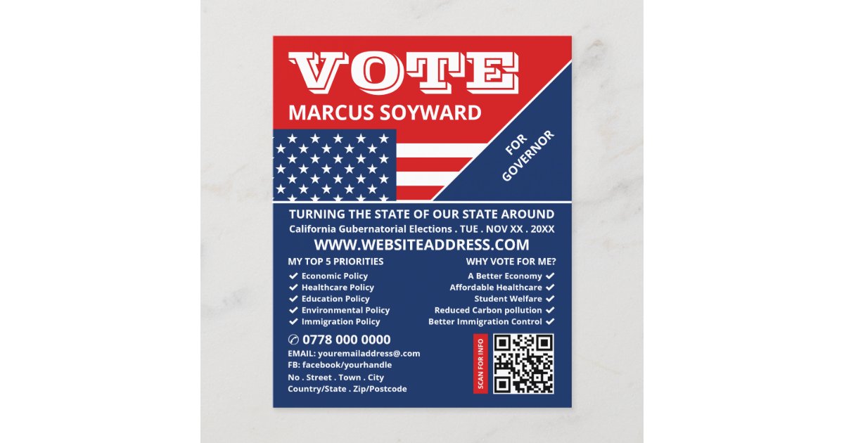 American Flag Design, Political Campaigner Advert Flyer | Zazzle American Flag Design, Political Campaigner Advert Flyer | Zazzle