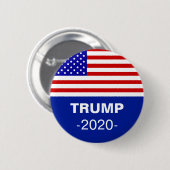 American flag & editable Trump 2020 Button | Zazzle