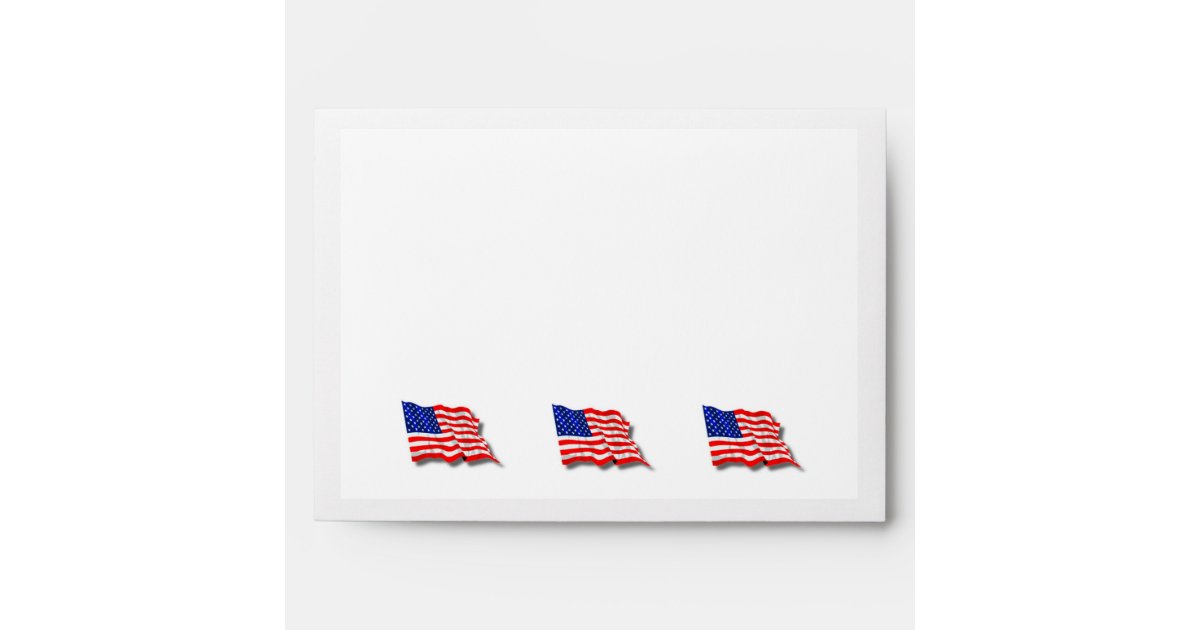 American Flag Envelope | Zazzle