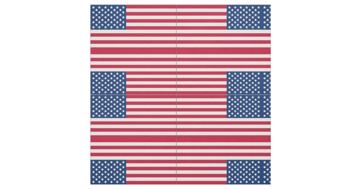 American Flag Fabric | Zazzle