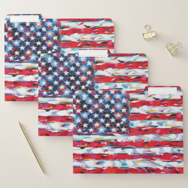 American Flag File Folder | Zazzle