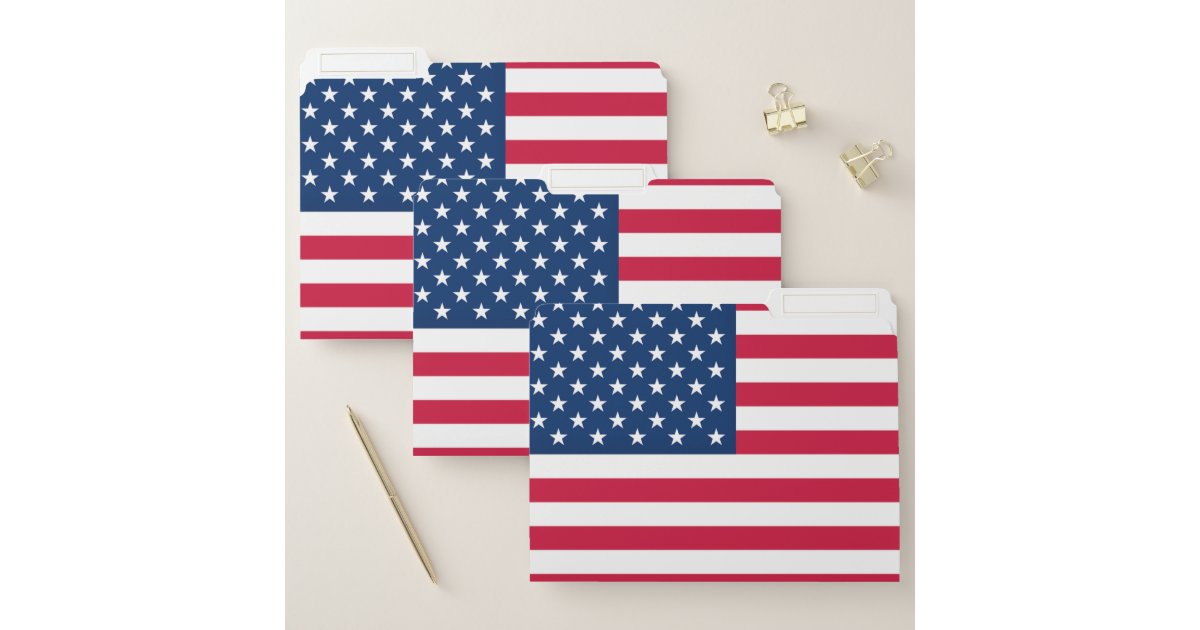 American Flag File Folders | Zazzle