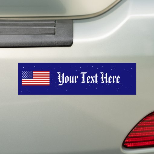 American Flag Flag Bumper Sticker Template | Zazzle