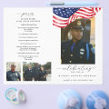 American Flag Funeral Program Template for Service Flyer | Zazzle