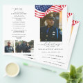 American Flag Funeral Program Template for Service Flyer | Zazzle