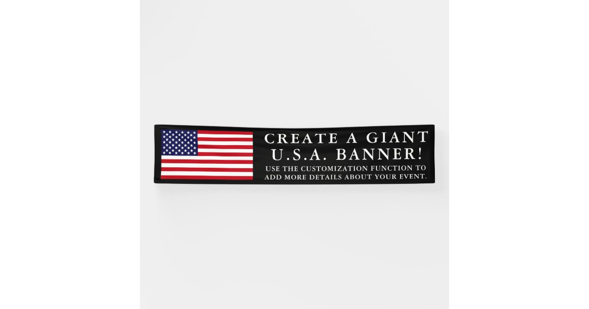 American Flag Gigantic | Long Banner | Zazzle