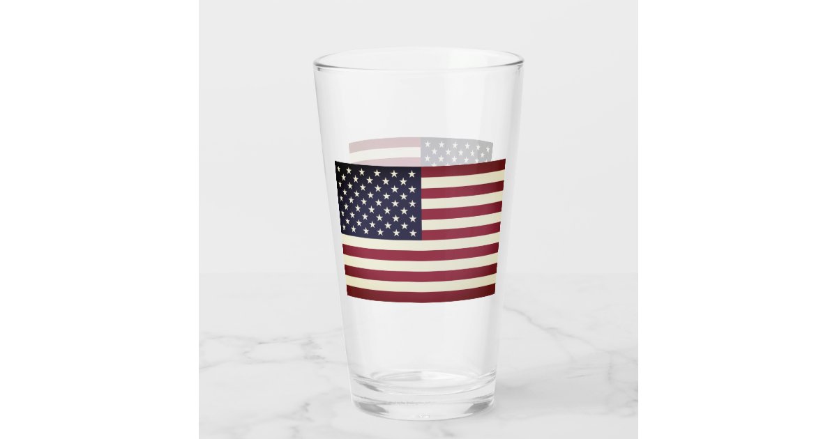 American Flag Glass | Zazzle