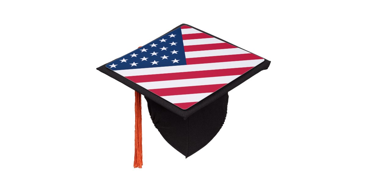 American Flag Graduation Cap Topper | Zazzle