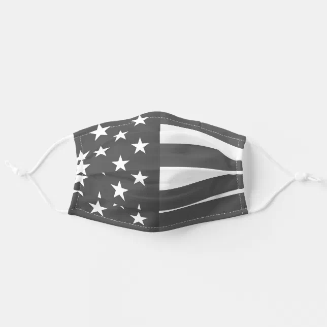 American Flag in B&W Cloth Face Mask Cover | Zazzle