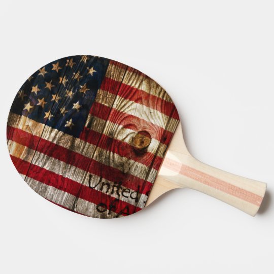 American Flag in wooden bord Ping-Pong Paddle | Zazzle.com