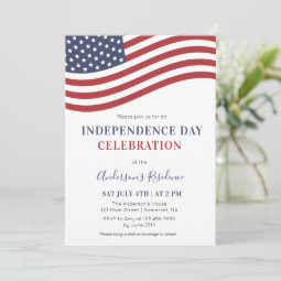 American Flag Independence Day Celebration Party Invitation | Zazzle