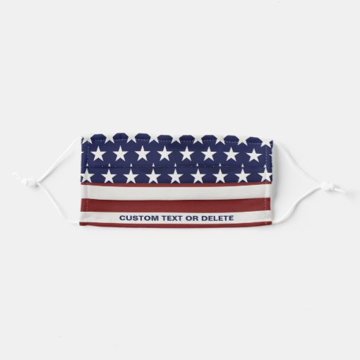 American Flag Inspired Red White Blue USA Custom Adult Cloth Face Mask ...