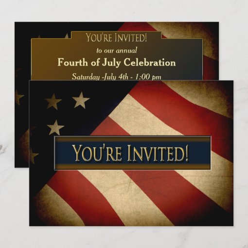 AMERICAN FLAG - INVITATION | Zazzle