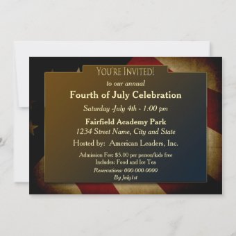 AMERICAN FLAG - INVITATION | Zazzle