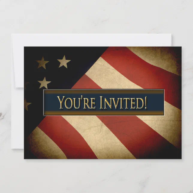 AMERICAN FLAG - INVITATION | Zazzle