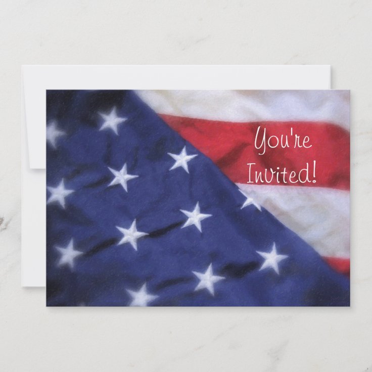 American Flag Invitation | Zazzle
