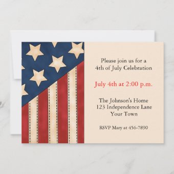 American Flag Invitation | Zazzle