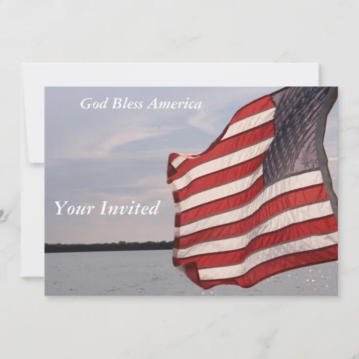 American Flag Invitation | Zazzle