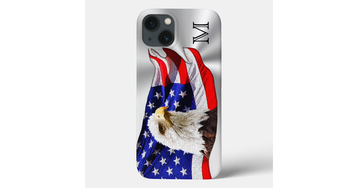 American Flag iPhone Cases Monogrammed | Zazzle