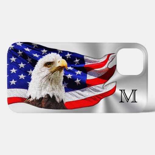 American Flag iPhone Cases Monogrammed | Zazzle