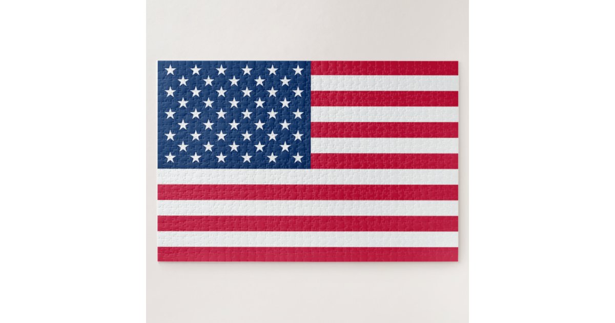 American Flag Jigsaw Puzzle Patriotic | Zazzle