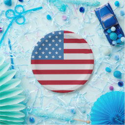 American Flag July 4th Paper Plates | Zazzle