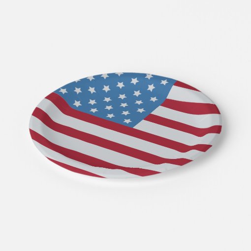 American Flag July 4th Paper Plates | Zazzle