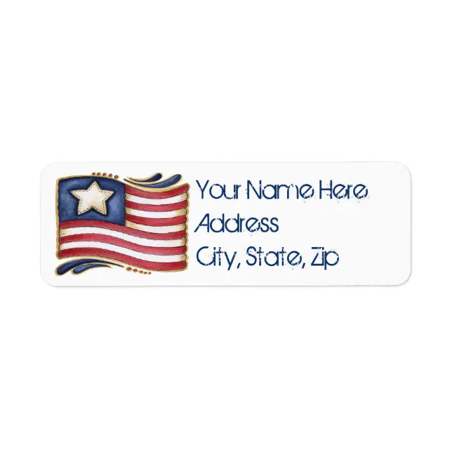 American Flag Label | Zazzle