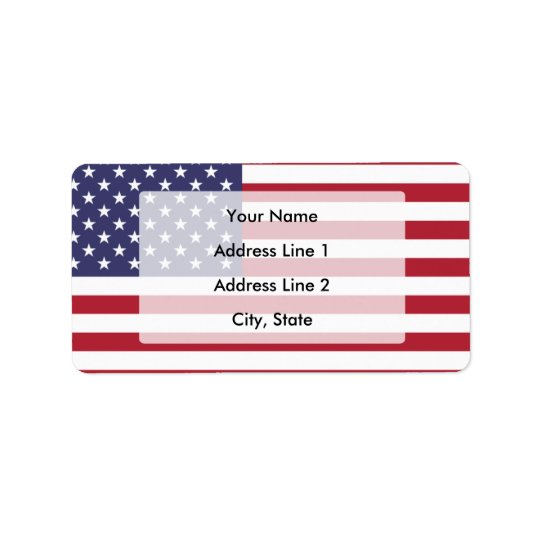 American flag label | Zazzle.com