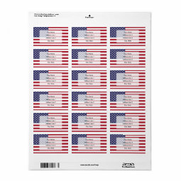 American flag label | Zazzle