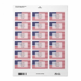 American flag label | Zazzle