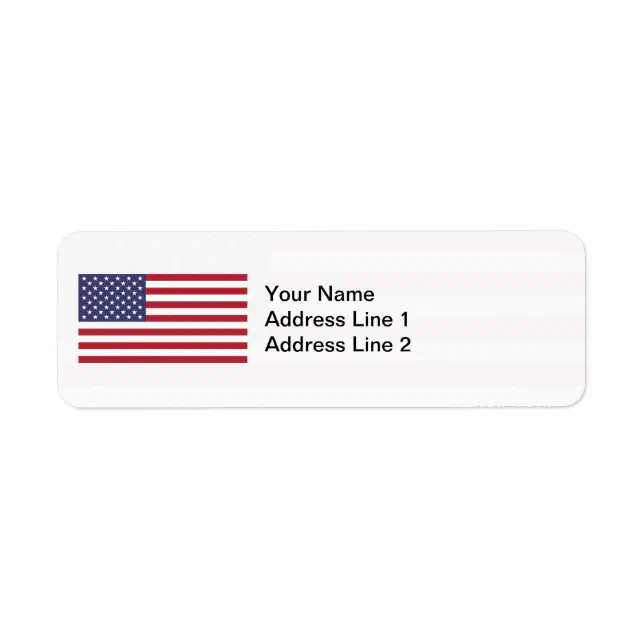 American Flag Label | Zazzle