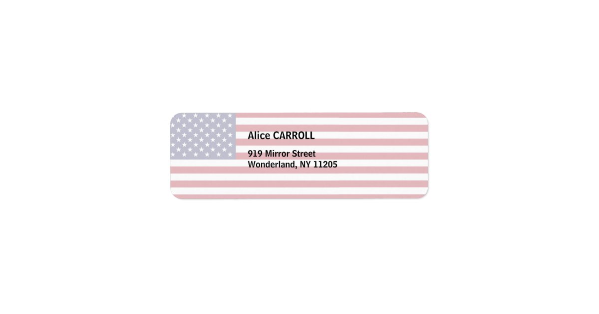 American Flag Label | Zazzle