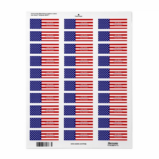 American flag label | Zazzle