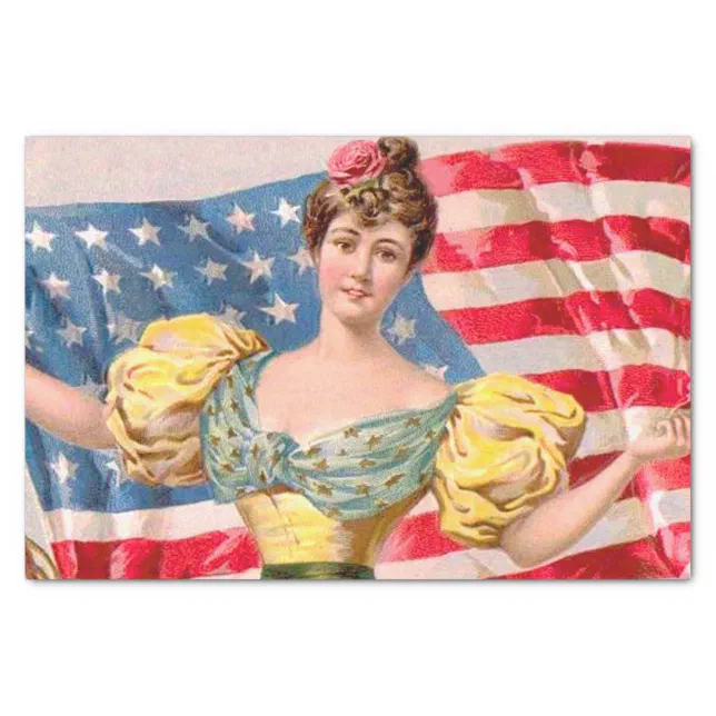 American Flag Lady Liberty Independence Tissue Paper | Zazzle