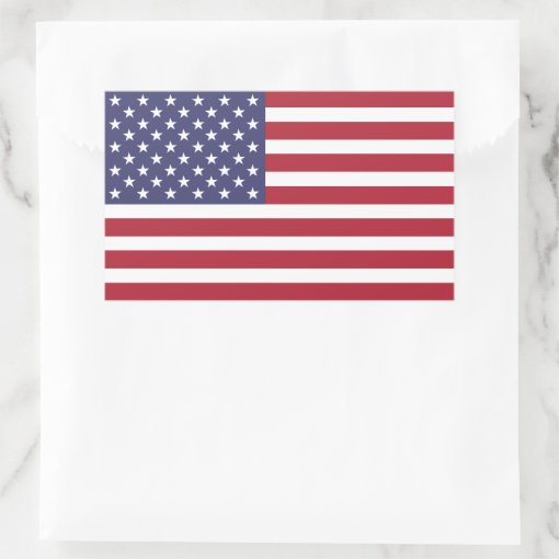 American Flag Large Rectangle Rectangular Sticker | Zazzle