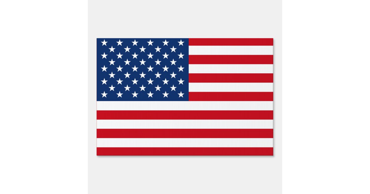 American Flag Lawn Yard Sign | Zazzle.com