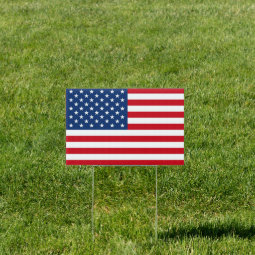 American Flag Lawn Yard Sign | Zazzle
