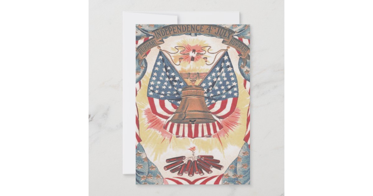 American Flag Liberty Bell Fireworks Invitation | Zazzle