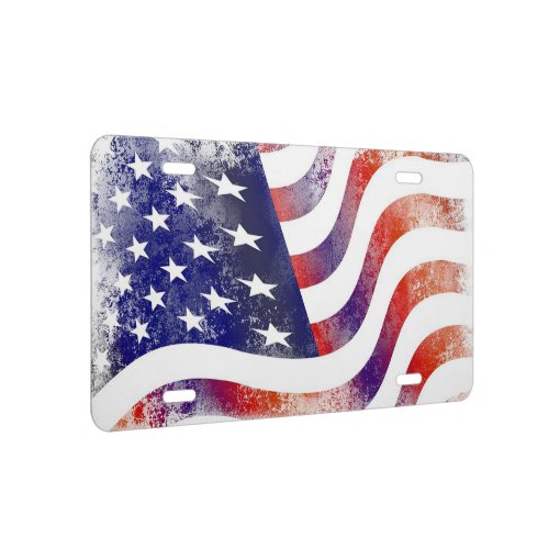 American Flag License Plate | Zazzle